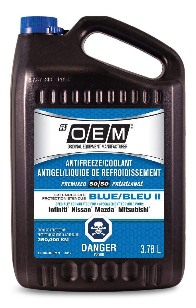 OEM 50/50 Premixed Antifreeze/Coolant, Mazda/Infiniti/Nissan, Blue II ...