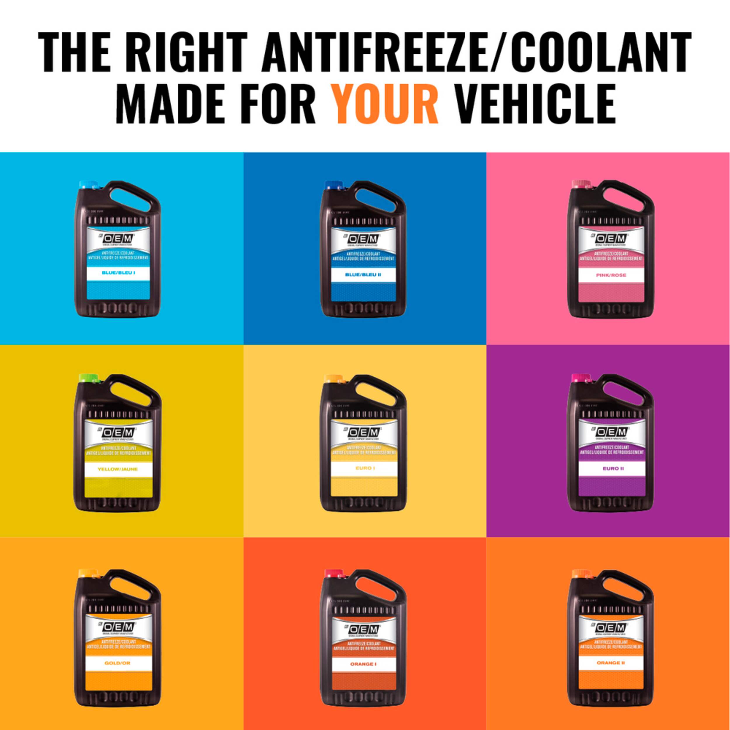 OEM 50/50 Premixed Anti-Freeze/Coolant, Chrysler/Jeep/Dodge, Orange II ...