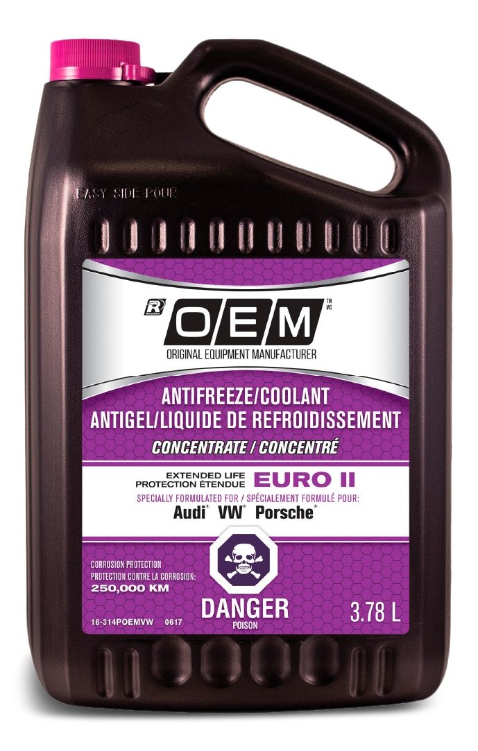 OEM Concentrated Anti-Freeze/Coolant, Audi/Volkswagen/Porsche, Euro II ...