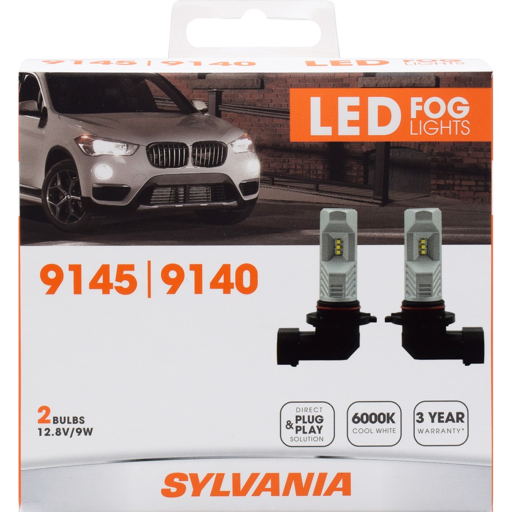 9145/9140 Sylvania ZEVO® LED Fog Lights, 6000k Cool White Light, 2-pk ...
