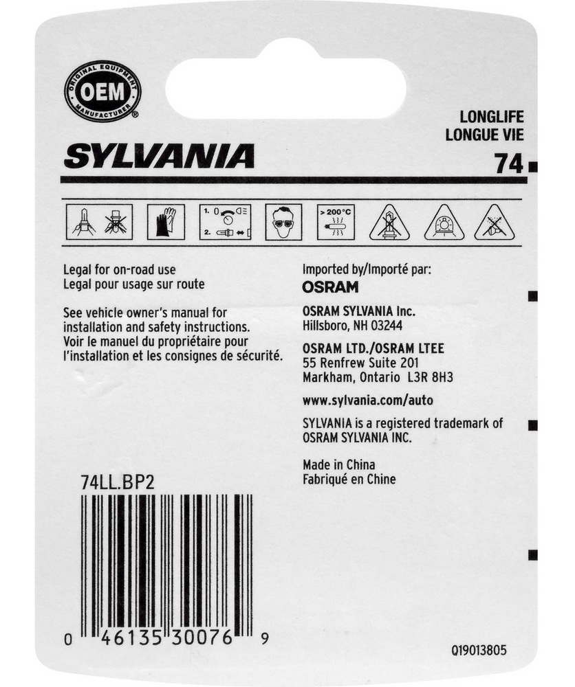 74 Sylvania Long Life Mini Bulb, 2-pk | Canadian Tire