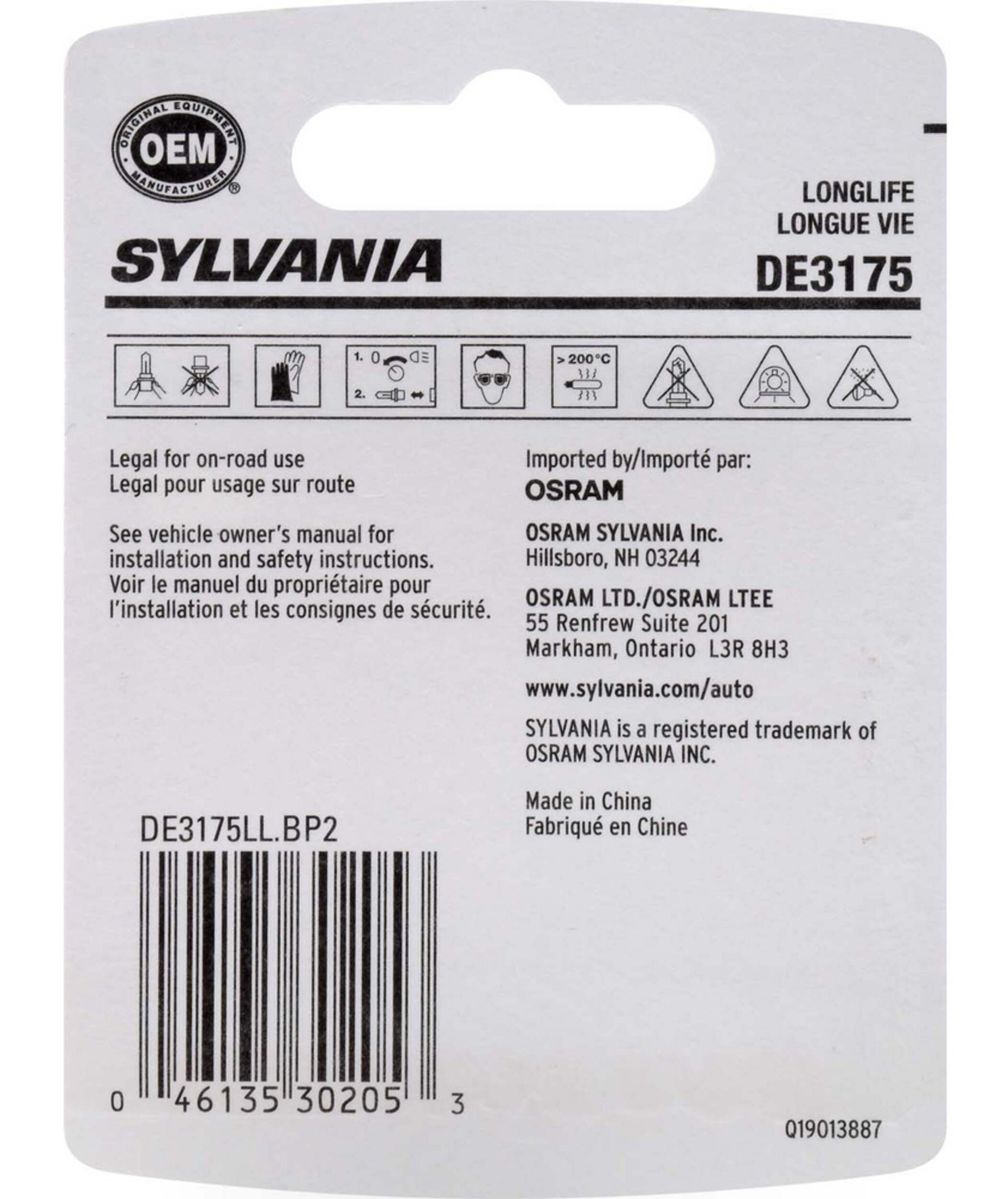 DE3175 Sylvania Long Life Mini Bulb, 2-pk | Canadian Tire