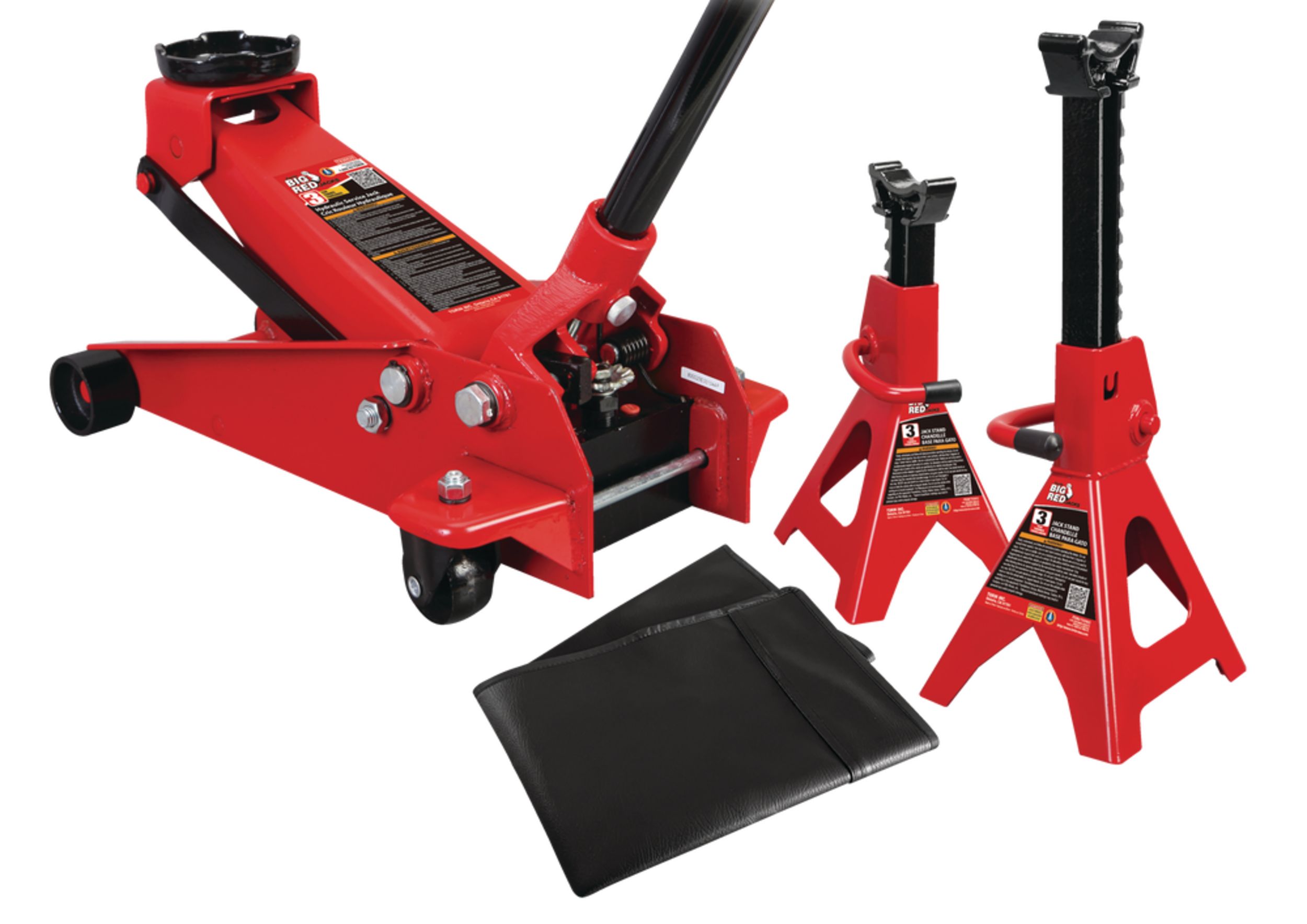 Big Red 3-Ton Jack, Stands & Fender Cover Set | Canadian Tire