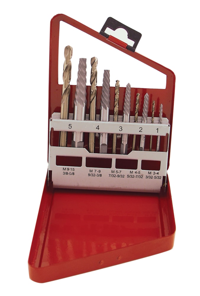 OEMTOOLS® Bolt Extractor Set for mechanical & automotive jobs, 10-pc ...