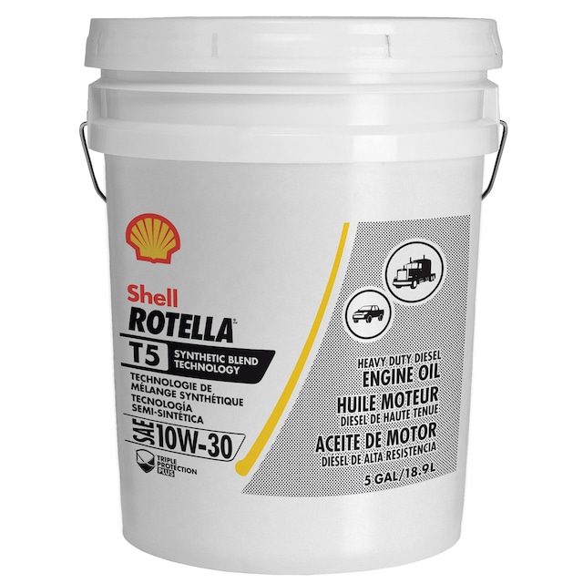 Shell Rotella® T5 10W30 Heavy-Duty Synthetic-Blend Diesel Engine/Motor ...