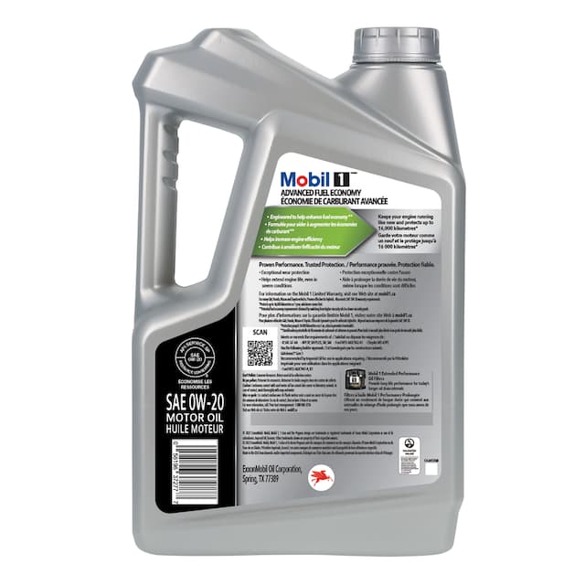 Mobil 1™ Advanced Fuel Economy 0W20 Synthetic Engine/Motor Oil, 4.73-L ... Mobil 1™ Advanced Fuel Economy 0W20 Synthetic Engine/Motor Oil, 4.73-L ...