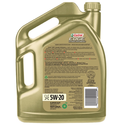 Castrol EDGE Extended Performance 5W20 Synthetic Engine/Motor Oil, 5-L ...
