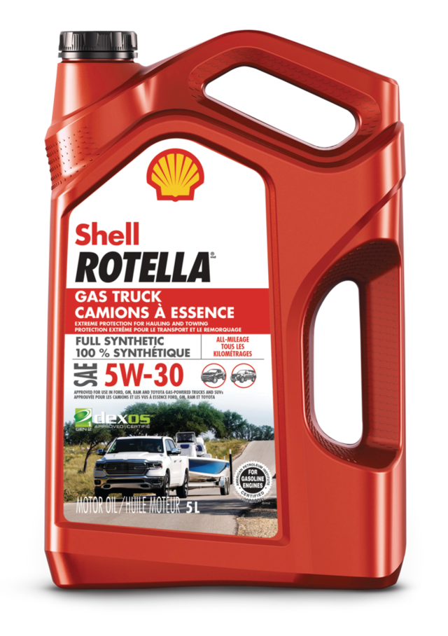 Shell Rotella Gas Truck 5W30 Synthetic Engine/Motor Oil, 5-L | Canadian ...