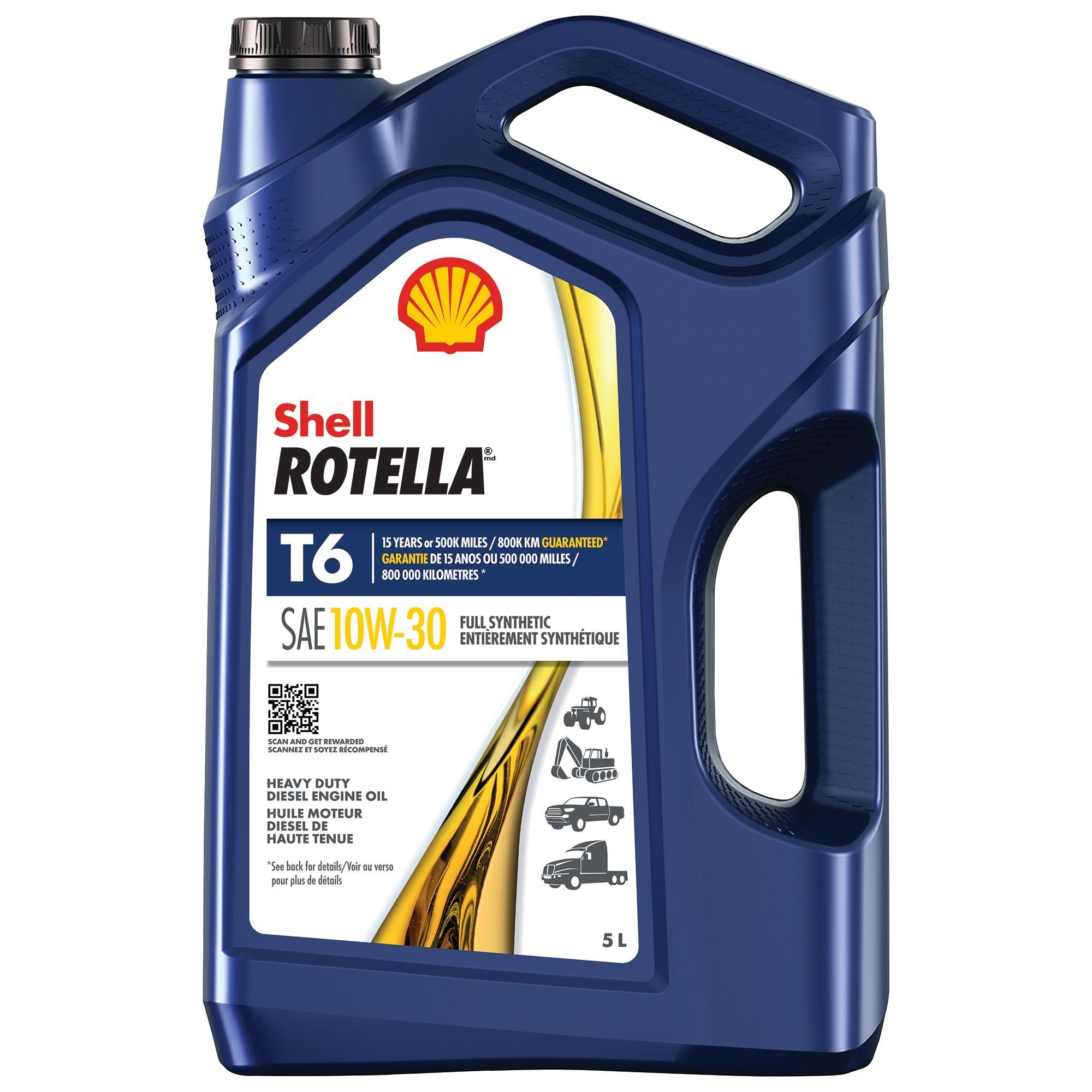 Shell Rotella T6 10W30 Synthetic Diesel Motor Oil, 5-L | Canadian Tire