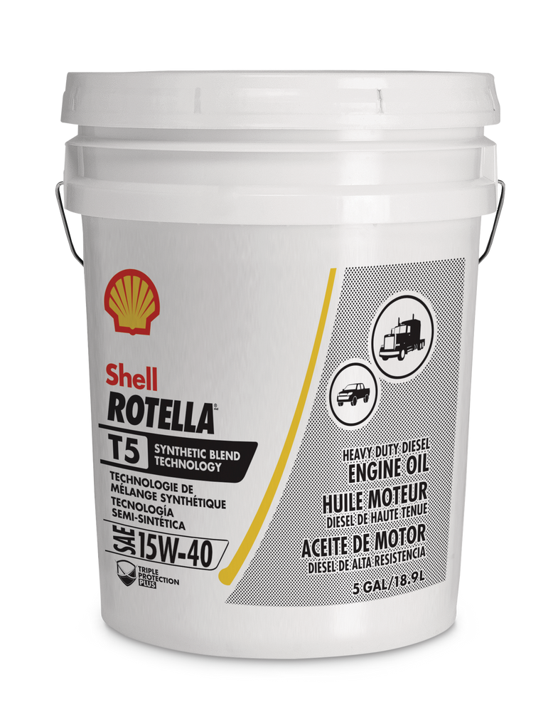 Shell Rotella® T5 15W-40 Synthetic Blend Heavy Duty Diesel Engine Oil ...