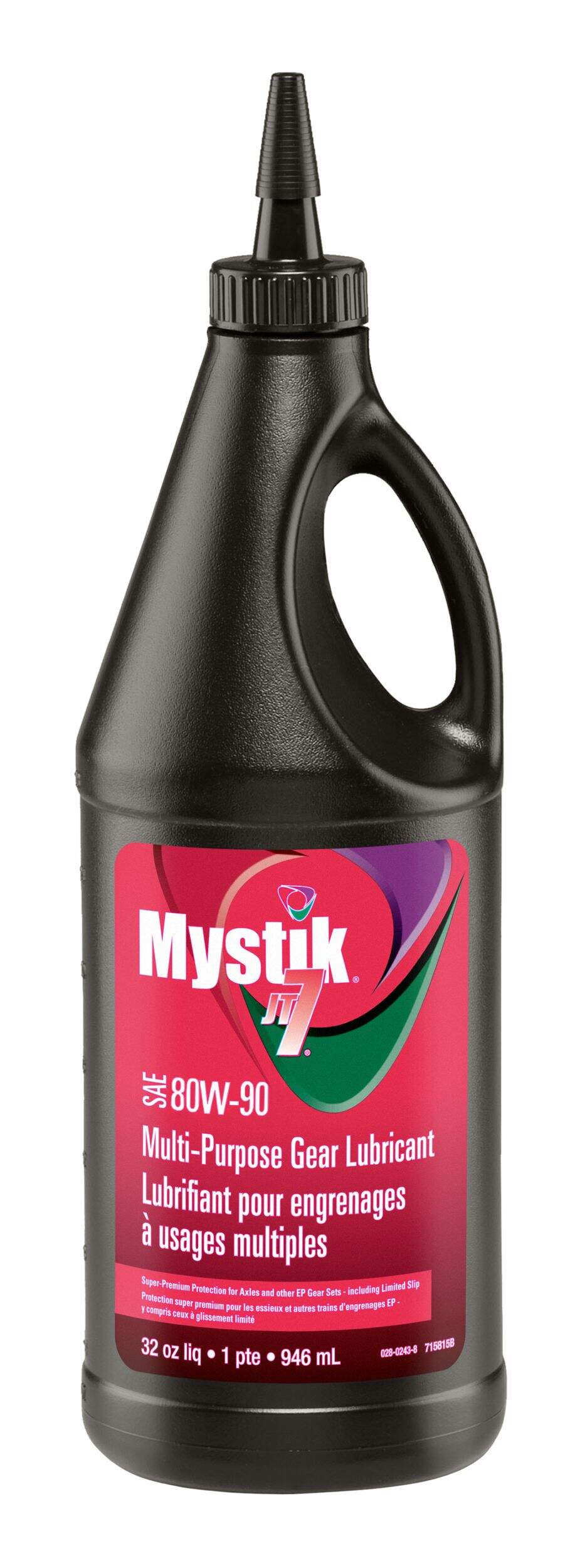 Mystik Lubricants JT-7 Multi-Purpose Gear Lubricant 80W90, 946-mL ...
