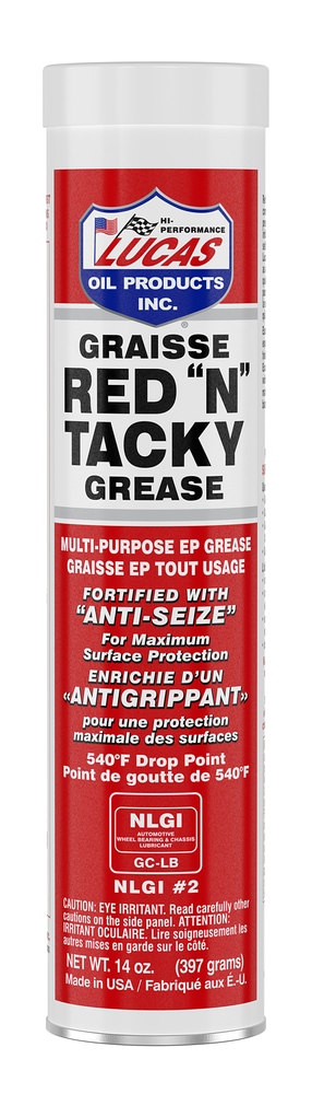 Lucas Oil Red "N" Tacky Grease Cartridge Multi-Purpose EP Grease, 14-oz ...
