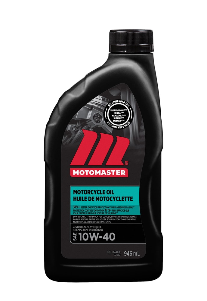 MotoMaster Semi-Synthetic Motorcycle Oil 10W40, 946-mL | Canadian Tire