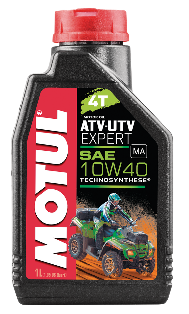 Huile synthétique pour VTT/VUTT Motul, moteur à 4 temps 10W40, 1 L ...