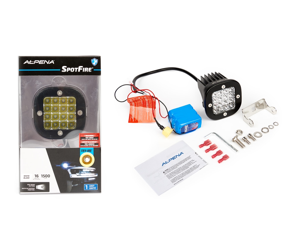 Alpena Quadfire 12-24V, 16W Auxiliary LED Pod Light, Waterproof & Shock ...