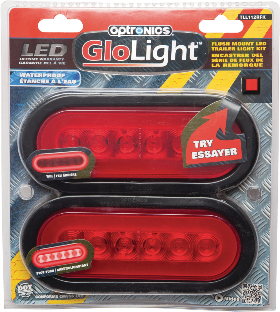 Optronics GloLight Waterproof LED Flush Mount Trailer Light Kit ...