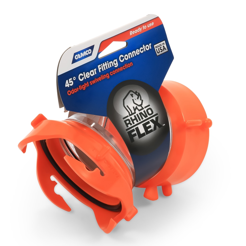 CAMCO 39847 RhinoFLEX Clear-Fitting 45-Degree Swivel Fitting Connector ...