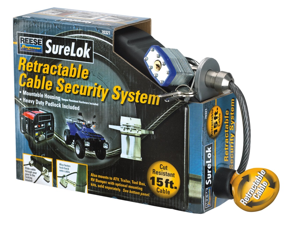 Reese Surelok Retractable Cable Lock, 15-ft. | Canadian Tire