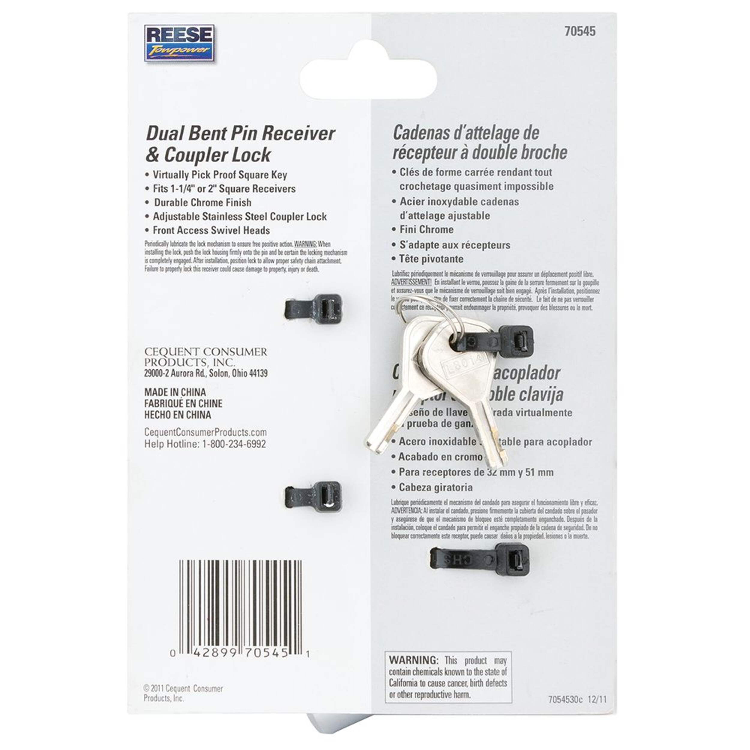 REESE Towpower Stainless Steel Coupler & Receiver Lock Combo | Canadian ...