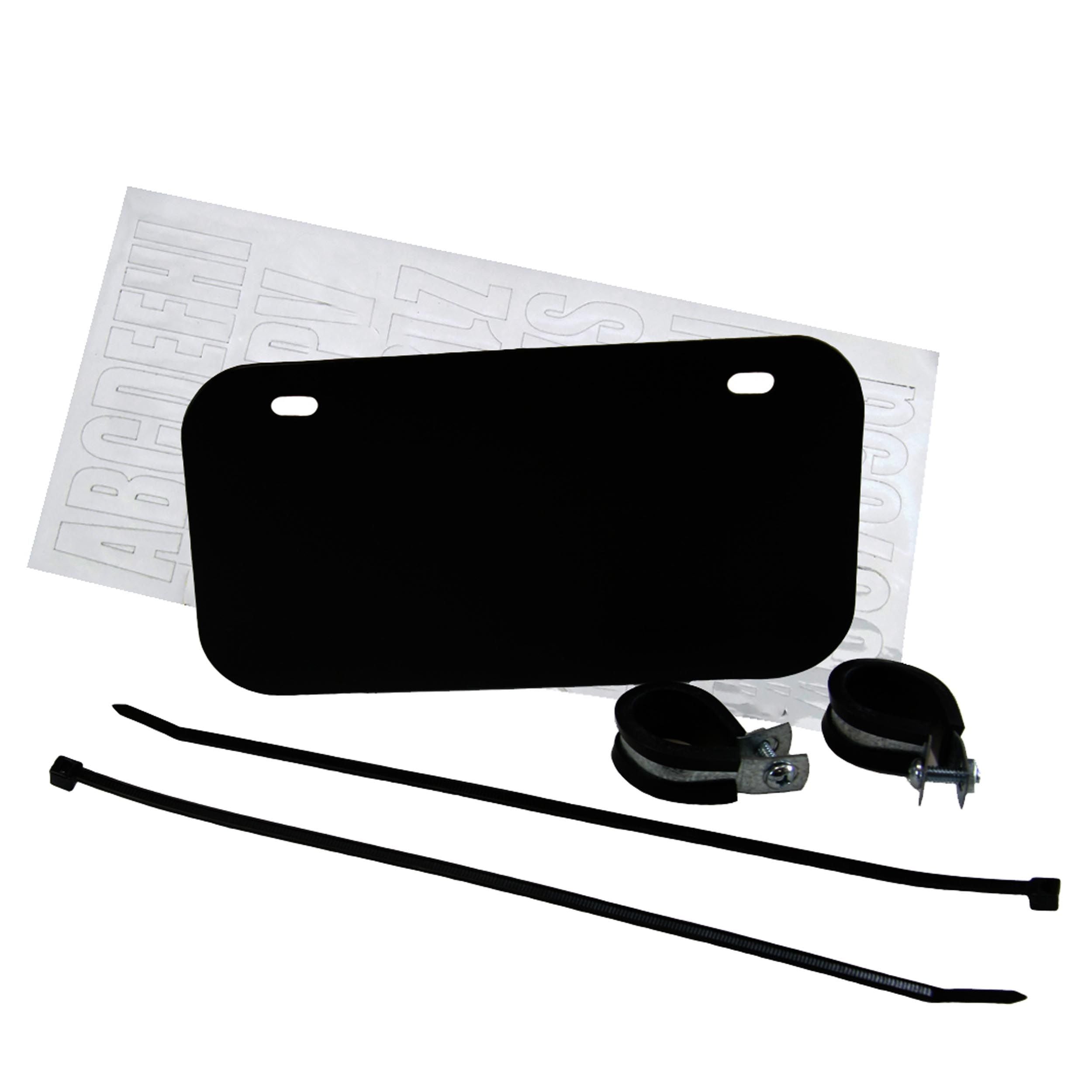 Raider FS-12000 ATV/UTV License Plate Kit, Black, 7-1/2 x 4-in ...
