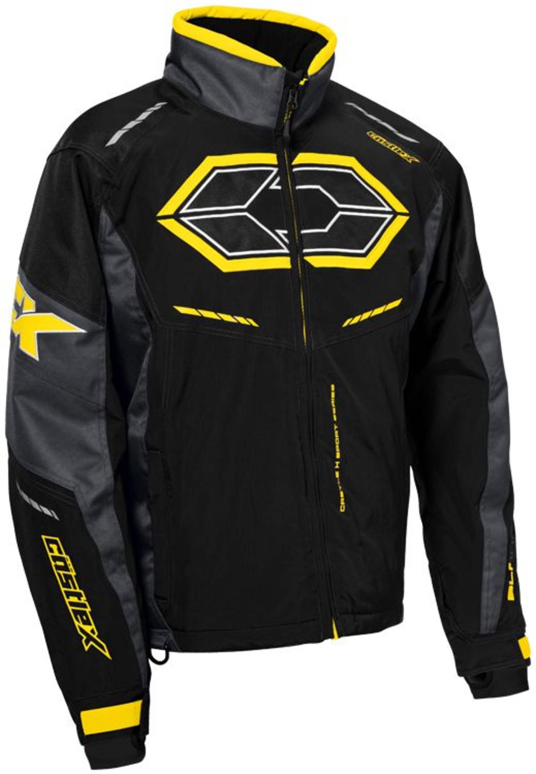 Castle X Blade G4 Snowmobile Jacket, Black/ Charcoal/ Yellow | Canadian ...