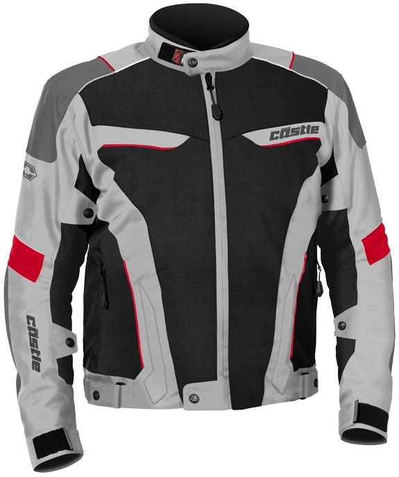 Castle X Max Air Motorcycle Jacket, Grey/Red | Canadian Tire
