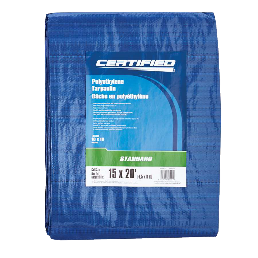 Certified Standard Duty Poly Tarp Waterproof 15 ft X 20 ft Canadian Certified Standard Duty Poly Tarp Waterproof 15 ft X 20 ft Canadian