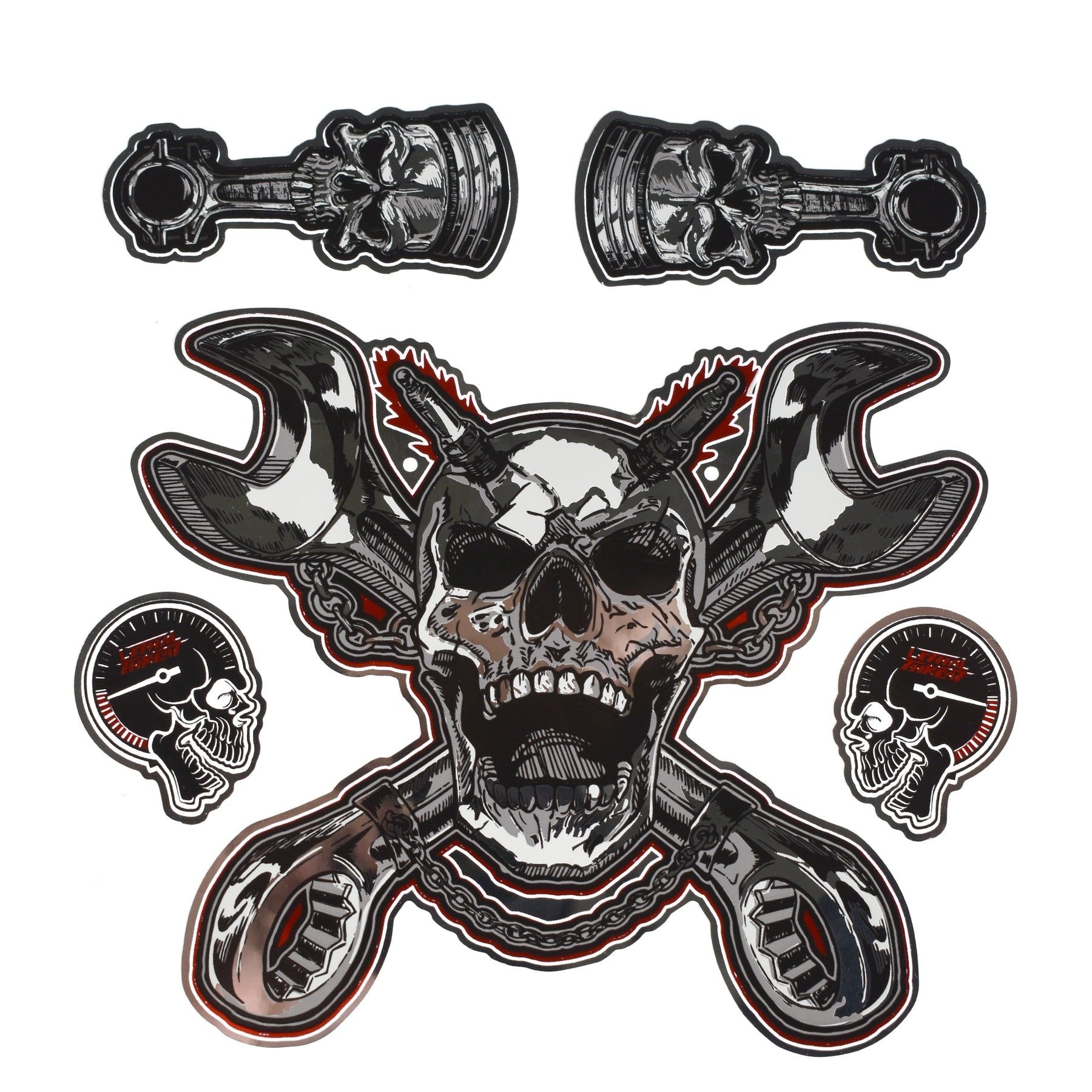 Lethal Threat Chrome Skull Decal | Canadian Tire