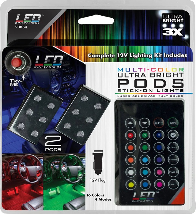 Custom Accessories LED Innovation Ultra Bright Pod Light, Multi-Colour ...