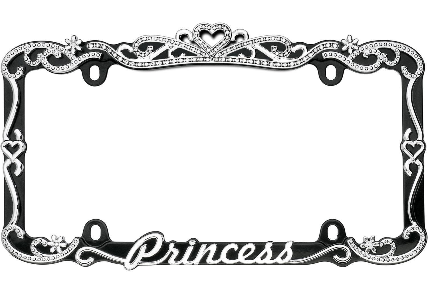 Princess License Plate Frame, Chrome & Black | Canadian Tire