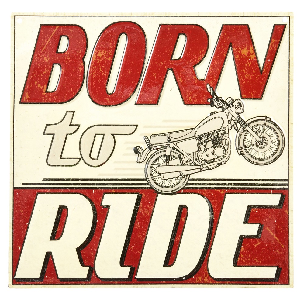 Plaque en métal Born to Ride | Canadian Tire