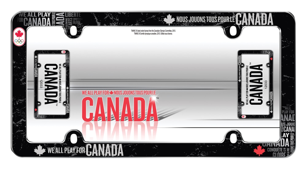 Canadian Olympic Team License Plate Frame, Black | Canadian Tire