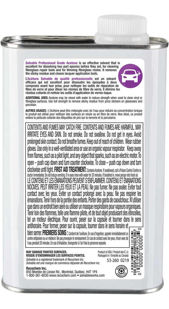 Solvable Acetone | Canadian Tire