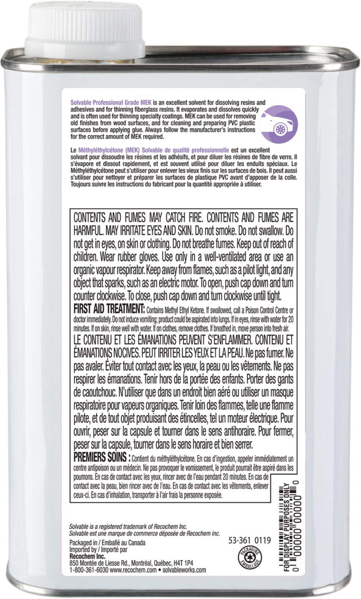 Solvable Methyl Ethyl Ketone (MEK), 946-mL | Canadian Tire