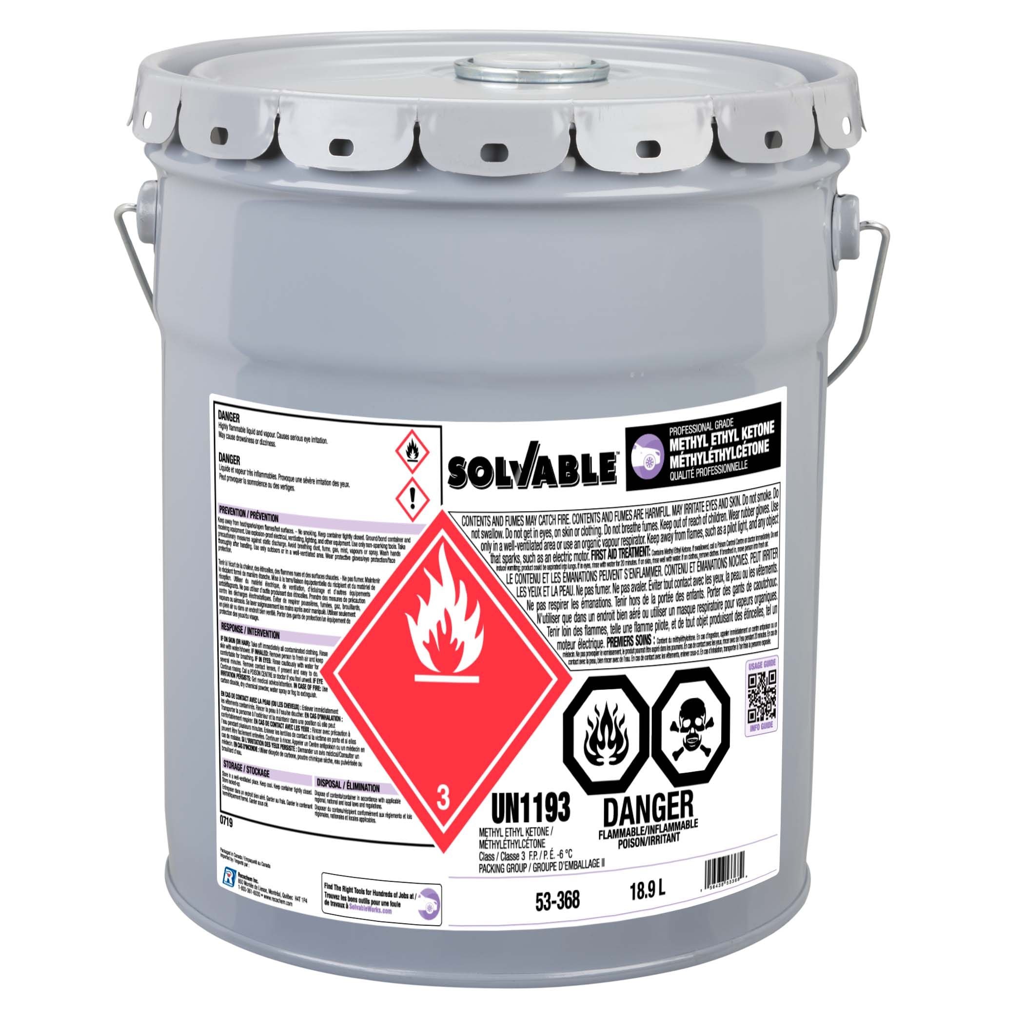 Solvable Methyl Ethyl Ketone (MEK), 18.9-L | Canadian Tire
