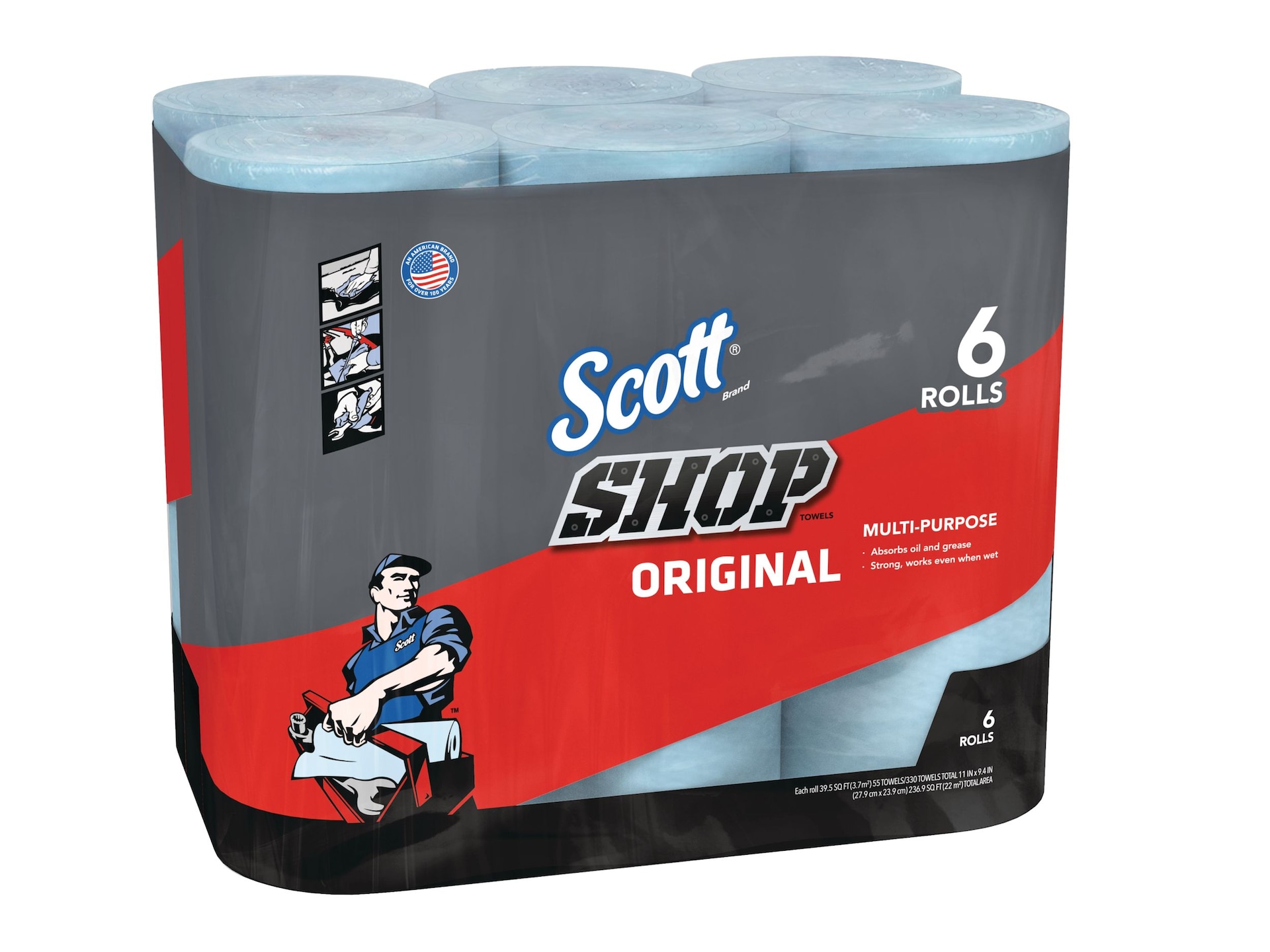 Scott Shop Paper Towel Rolls, Multi-Purpose, Blue, 6-pk | Canadian Tire