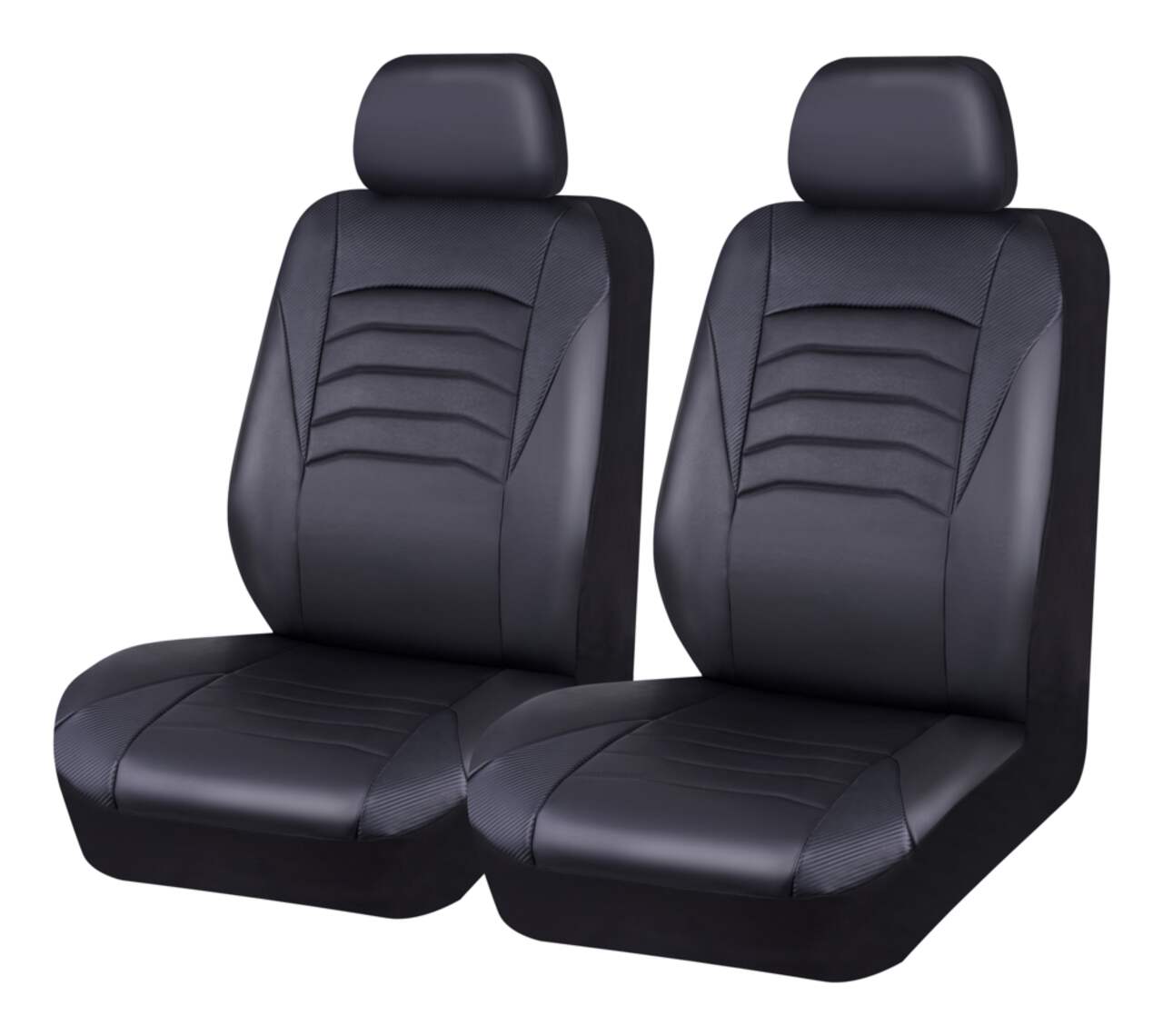 AutoTrends Carbon Fibre Seat Covers Black 2 pk Canadian Tire