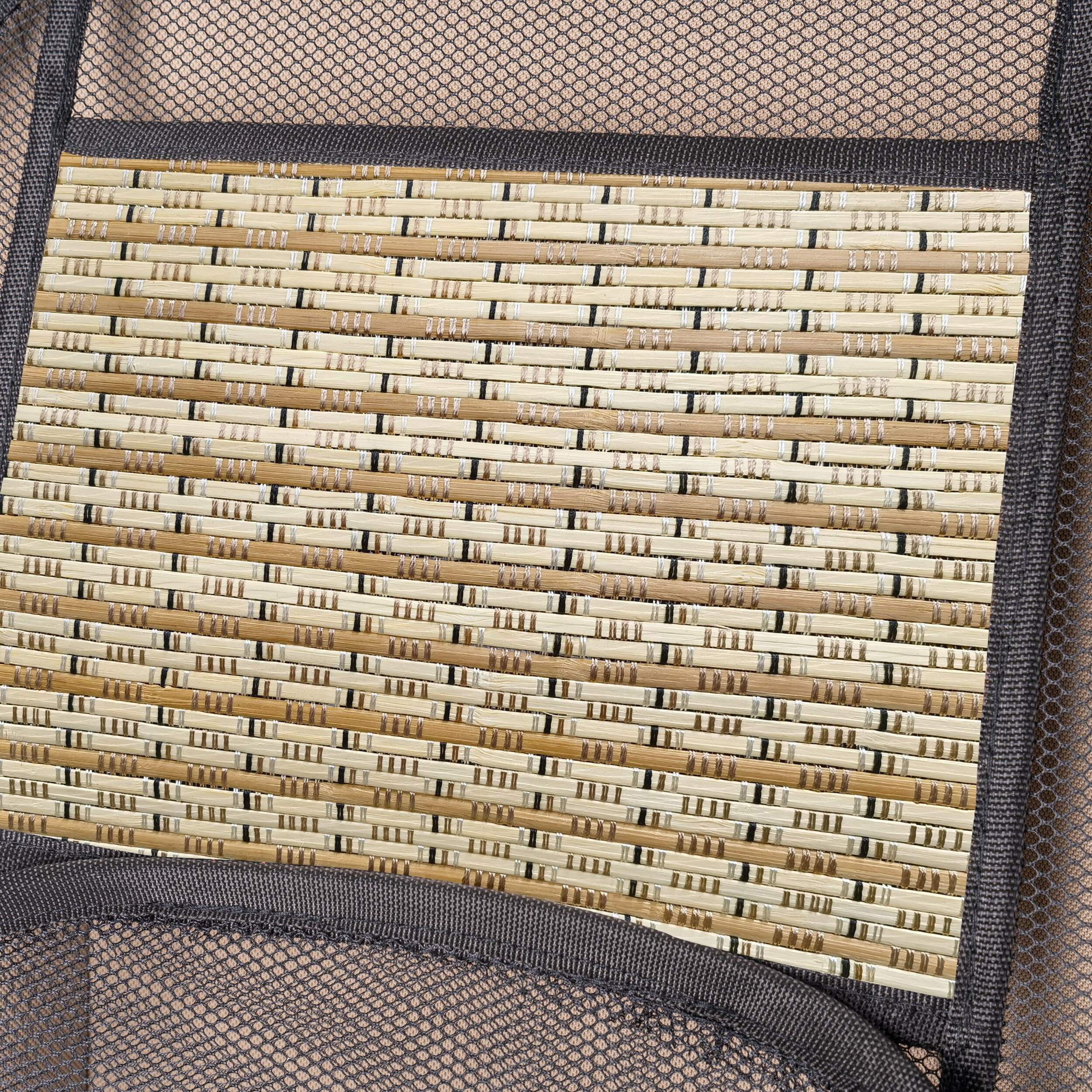 Autotrends Bamboo Cooling Full Seat Cushion With Lumbar Support Black