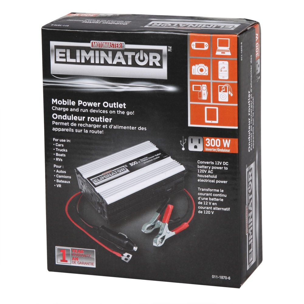 MotoMaster 300W Inverter with USB Port, Power-On Indicator | Canadian Tire