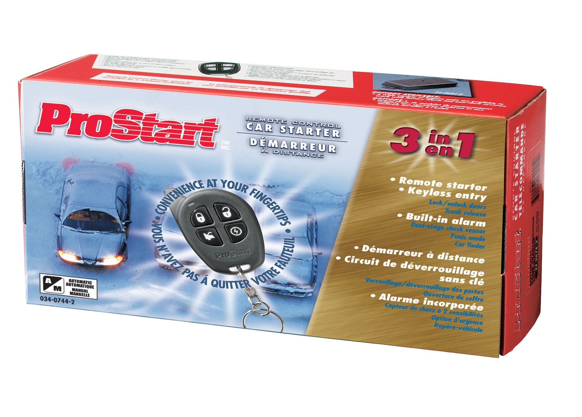 ProStart 4-button Remote Starter with Keyless Entry Remote and Alarm ...