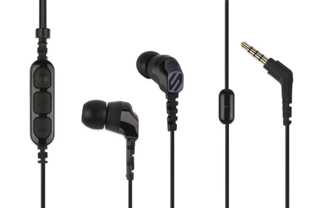 Scosche Noise Isolation Earbuds with Mic, Black | Canadian Tire