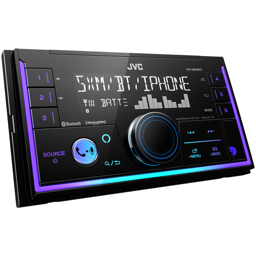 JVC KW-X850BTS Double DIN Digital Media Receiver with Bluetooth & Alexa ...