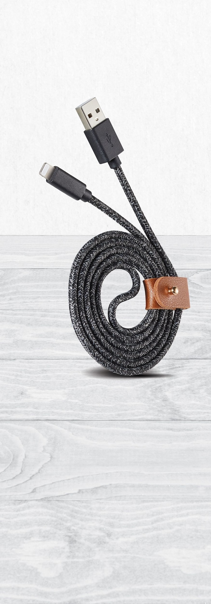 Bluehive Braided Lightning Cable with Leather Strap, 6-ft | Canadian Tire