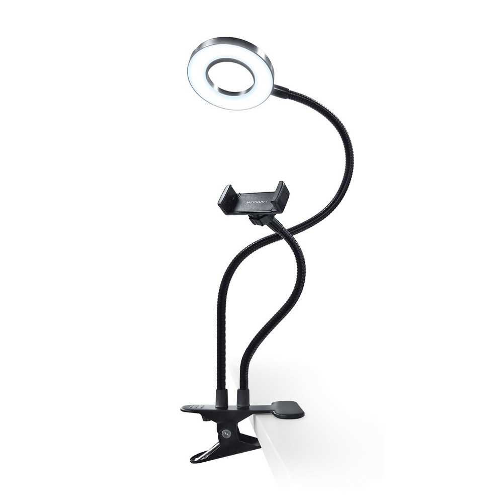 Merkury Selfie Studio Ring Light Phone Holder with Bluetooth, 3.3-in ...