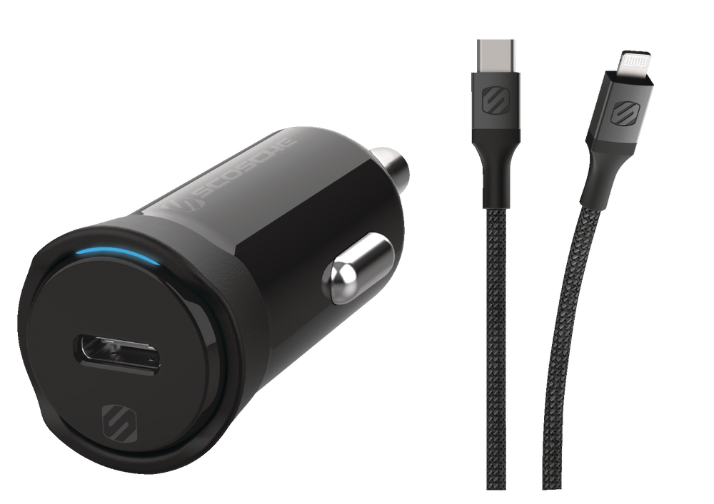Scosche Powervolt™ PD20 Car Charger with Cable & Power Delivery 3.0 ...