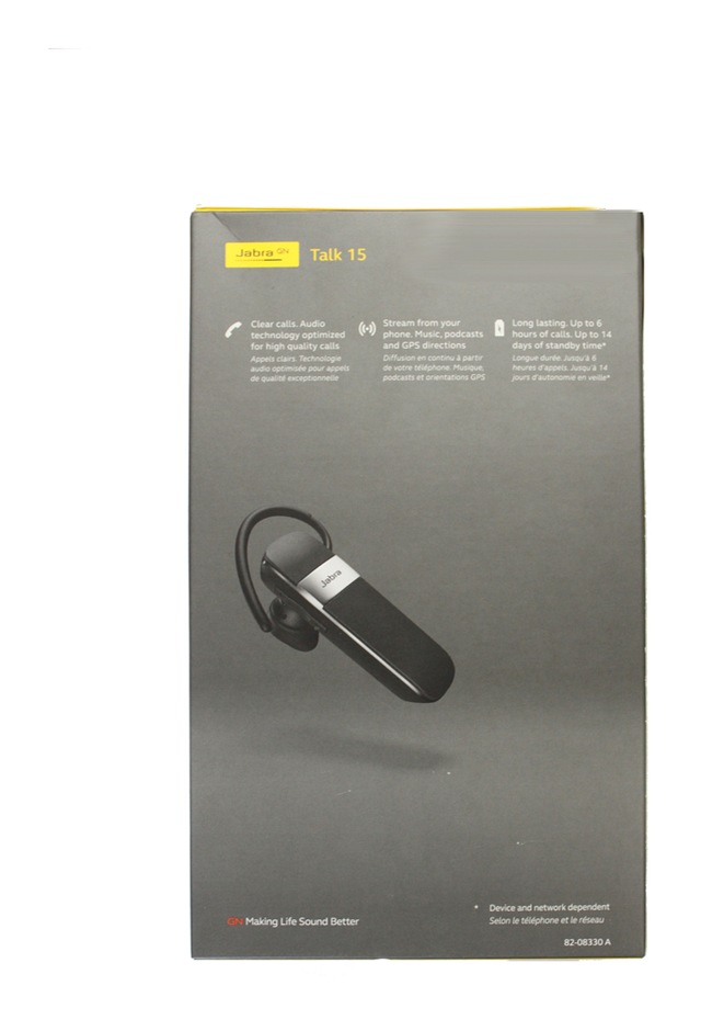 Jabra Talk 15 Bluetooth Mono Headset for Hands-Free Calls with Clear ...