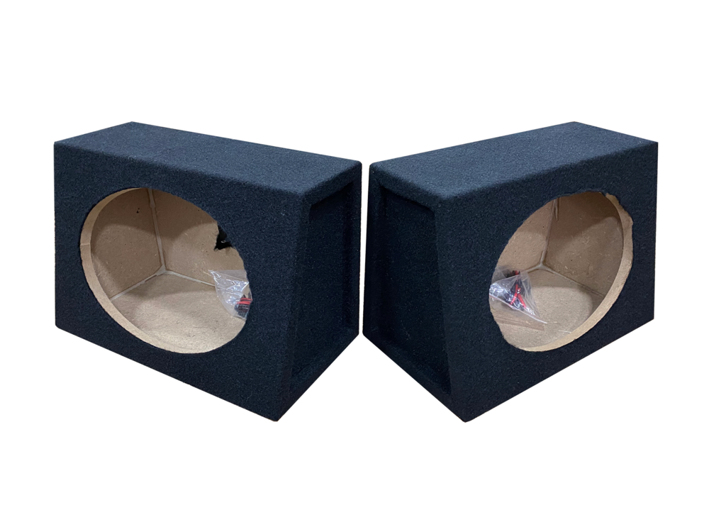 RoxBox Dual Sealed Speaker Enclosure MDF Boxes Wedge Style, 2-pk, 6-in ...