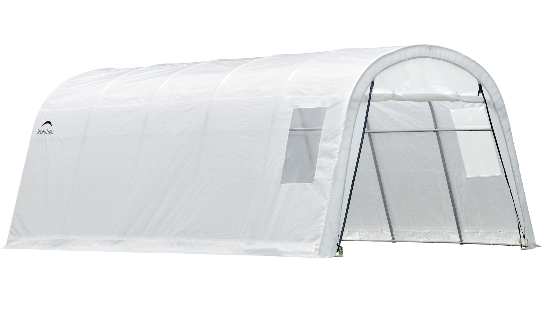 ShelterLogic Clearview Water Resistant Roundtop Auto Shelter w/UV ...