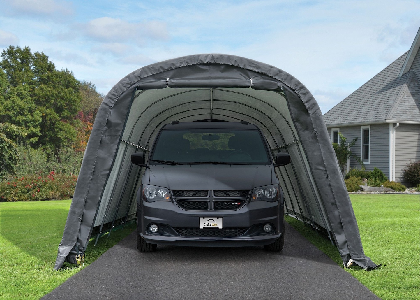 ShelterLogic Replacement Cover Kit for the Garage-in-a-Box RoundTop ...