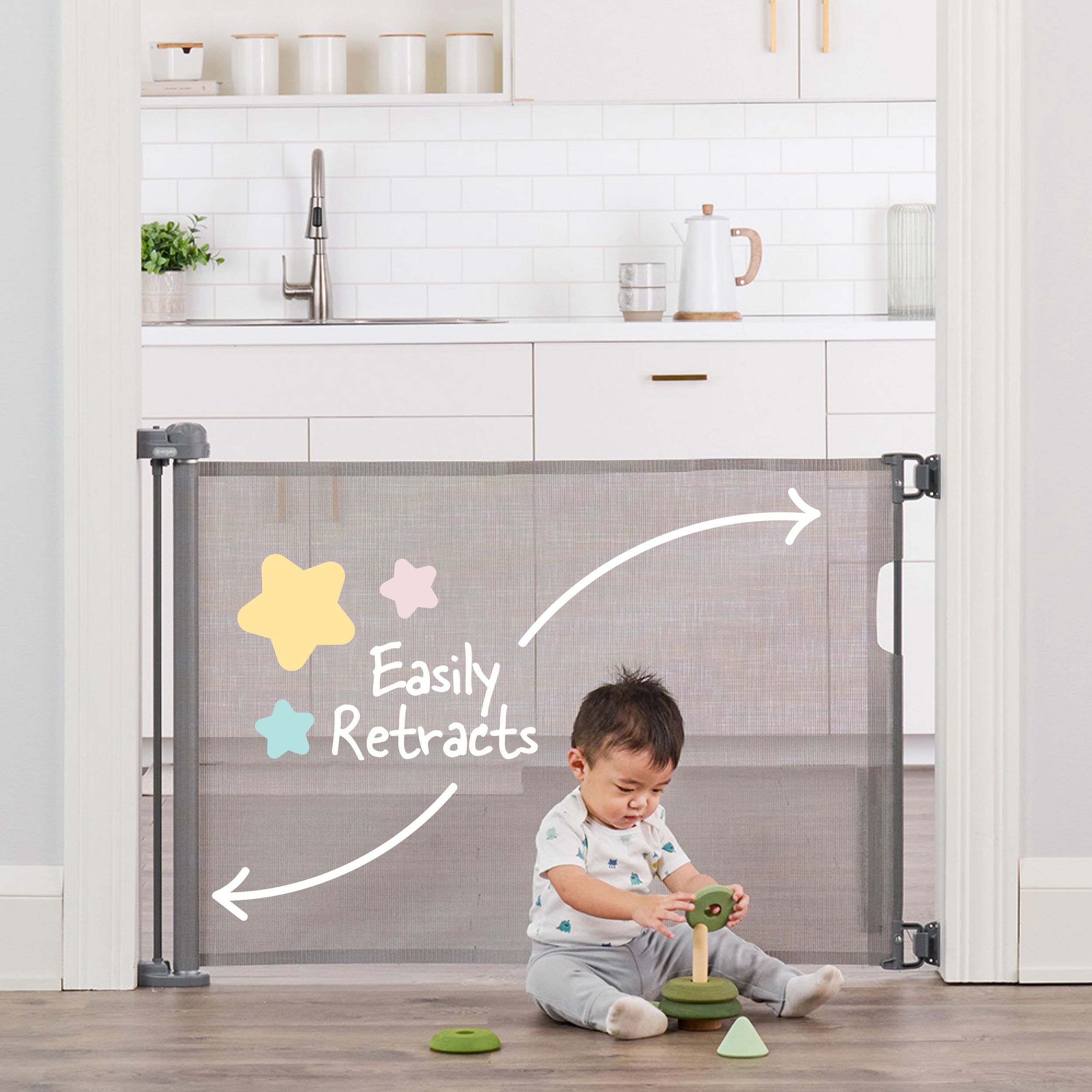 Regalo Retractable Baby Safety Gate, 50-in, Grey | Canadian Tire